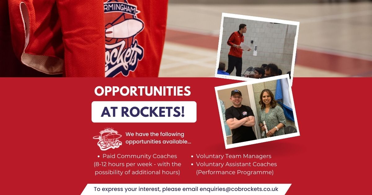 Opportunities at Rockets! - City of Birmingham Rockets Basketball Club